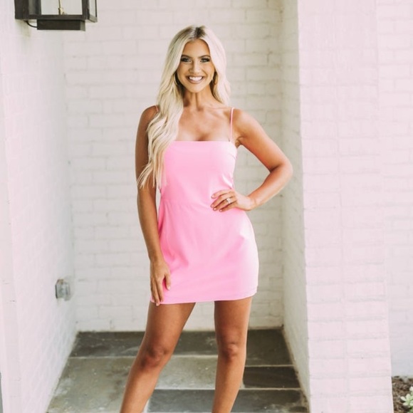 These Three | Dresses | These Three Boutique Pink Mini Dress | Poshmark